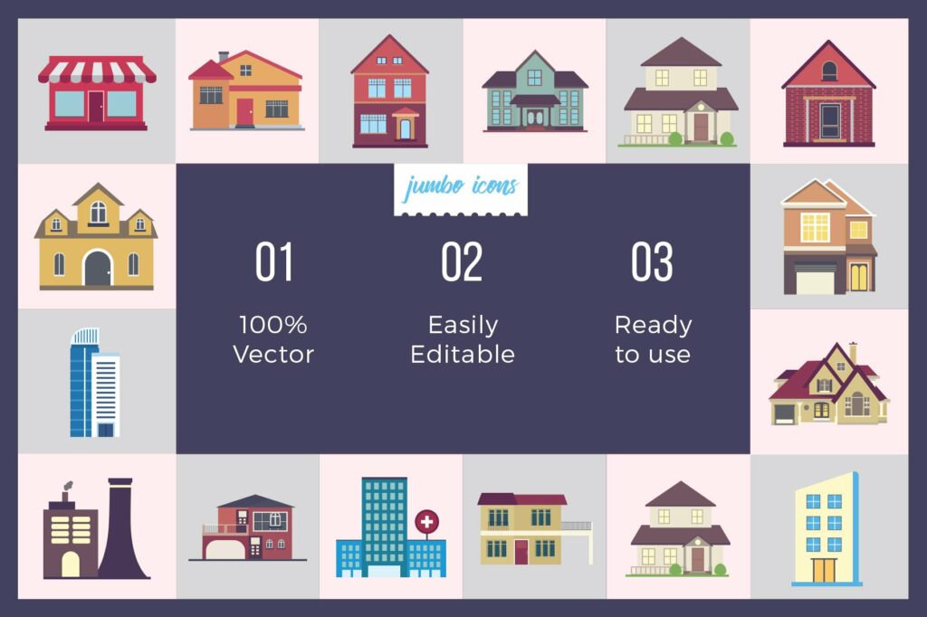 Buildings Vector Icons V2 – MasterBundles
