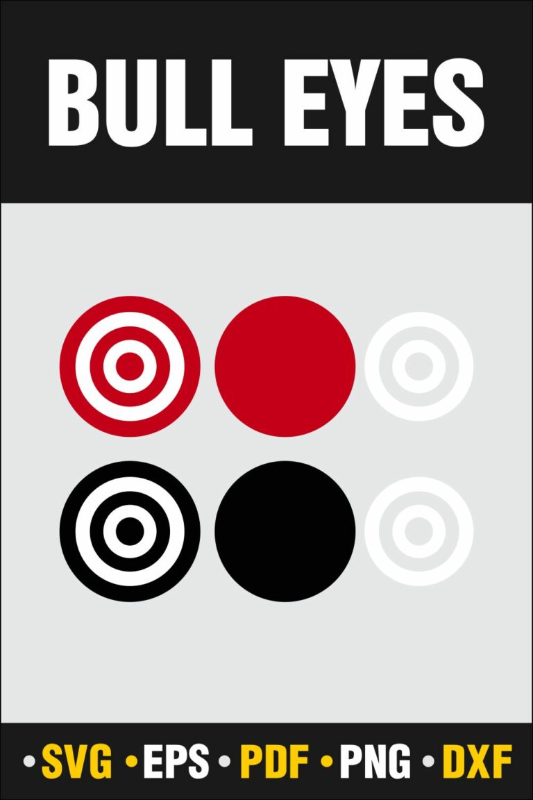 Bull Eyes Svg, Target SVG Svg, Vector Cut file Cricut, Silhouette, Pdf ...