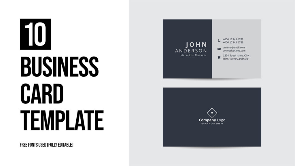 10 Double Side Business Card Design Template - MasterBundles