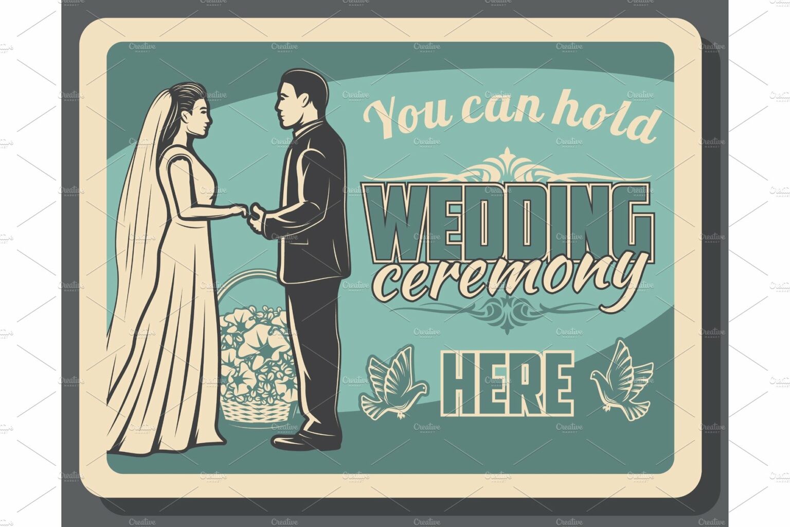 Bride and groom, wedding ceremony – MasterBundles