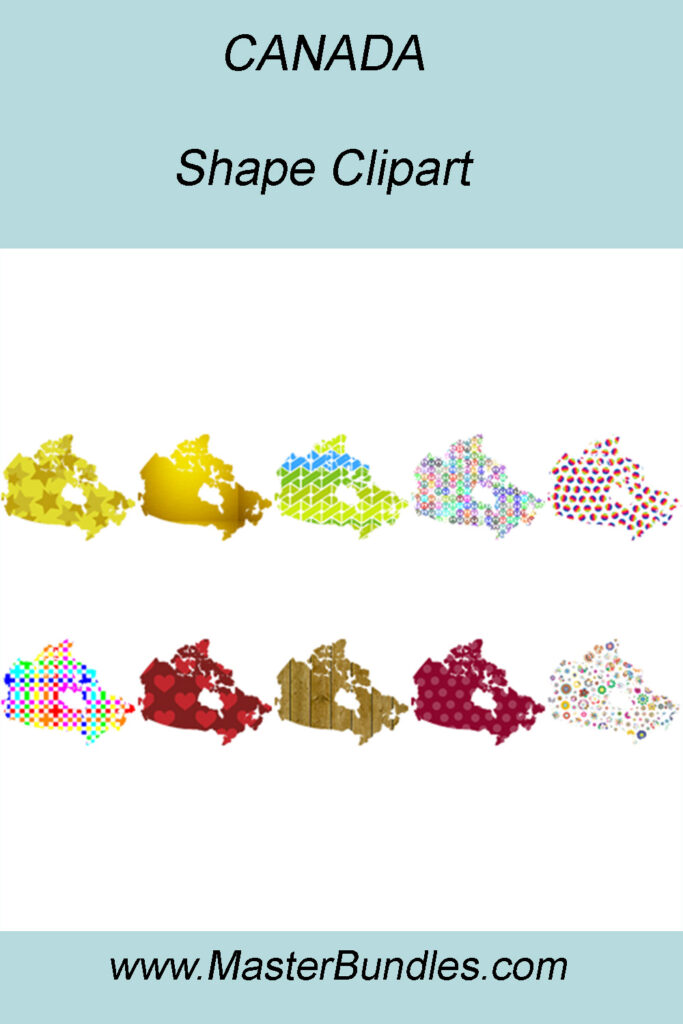 CANADA SHAPE CLIPART ICONS - MasterBundles