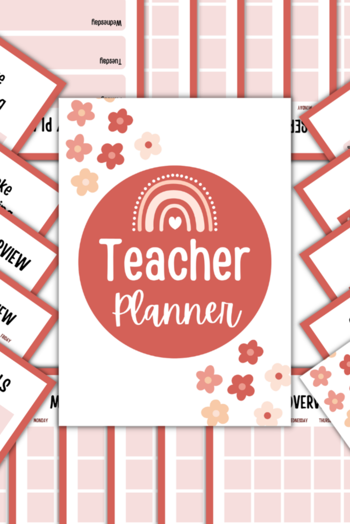 Teacher Planner Canva Template - MasterBundles