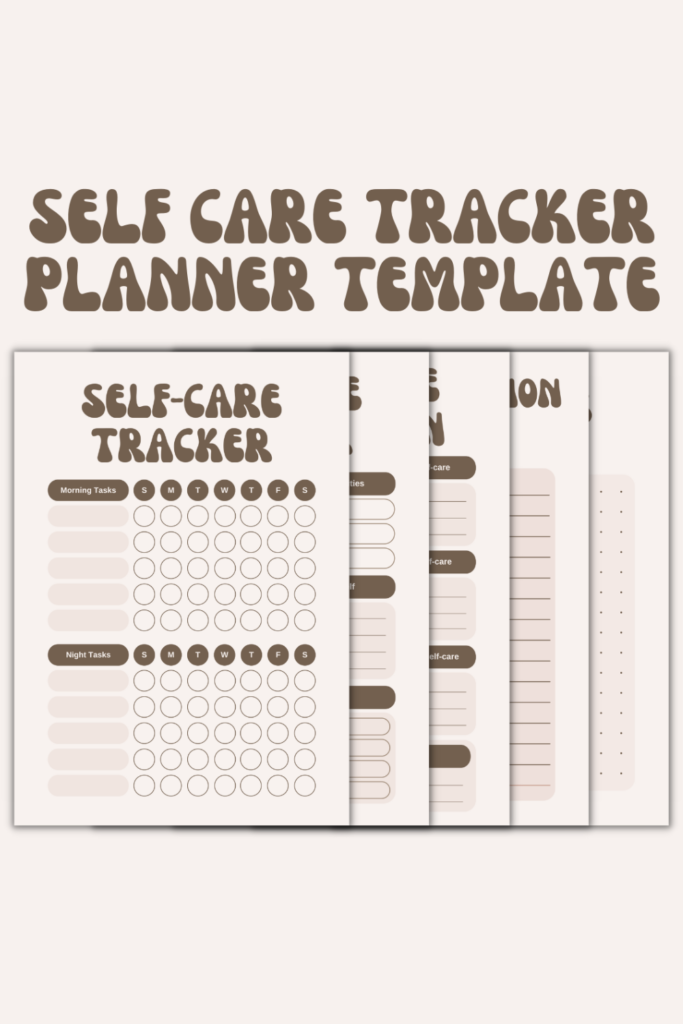 Self Care Tracker Planner Template - MasterBundles