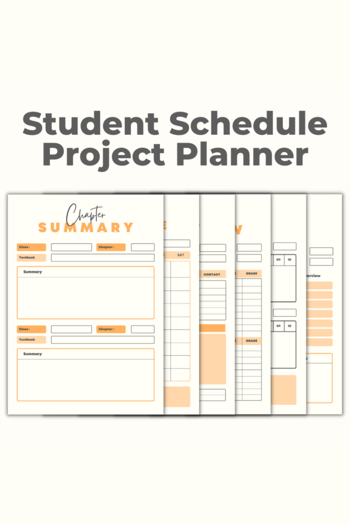 Student Schedule Project Canva Planner - MasterBundles