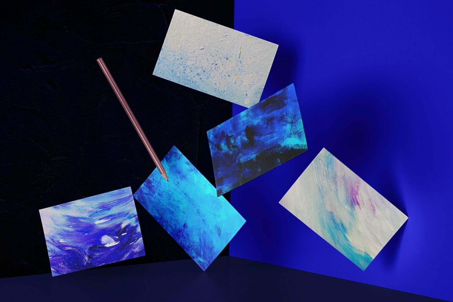 Lazure 20 blue oil paint textures – MasterBundles