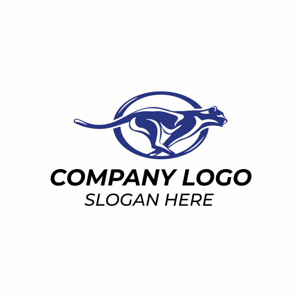 cheetah logo isolated on white background, vector design template ...