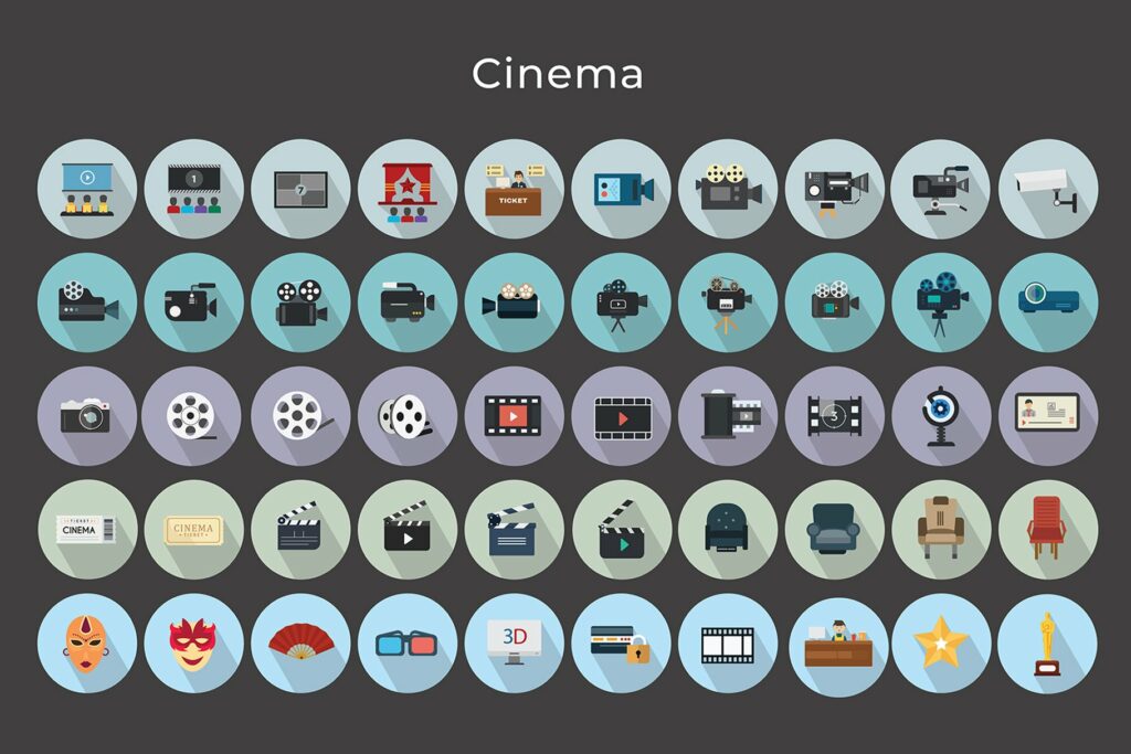 Cinema Vector Icons V2 – MasterBundles