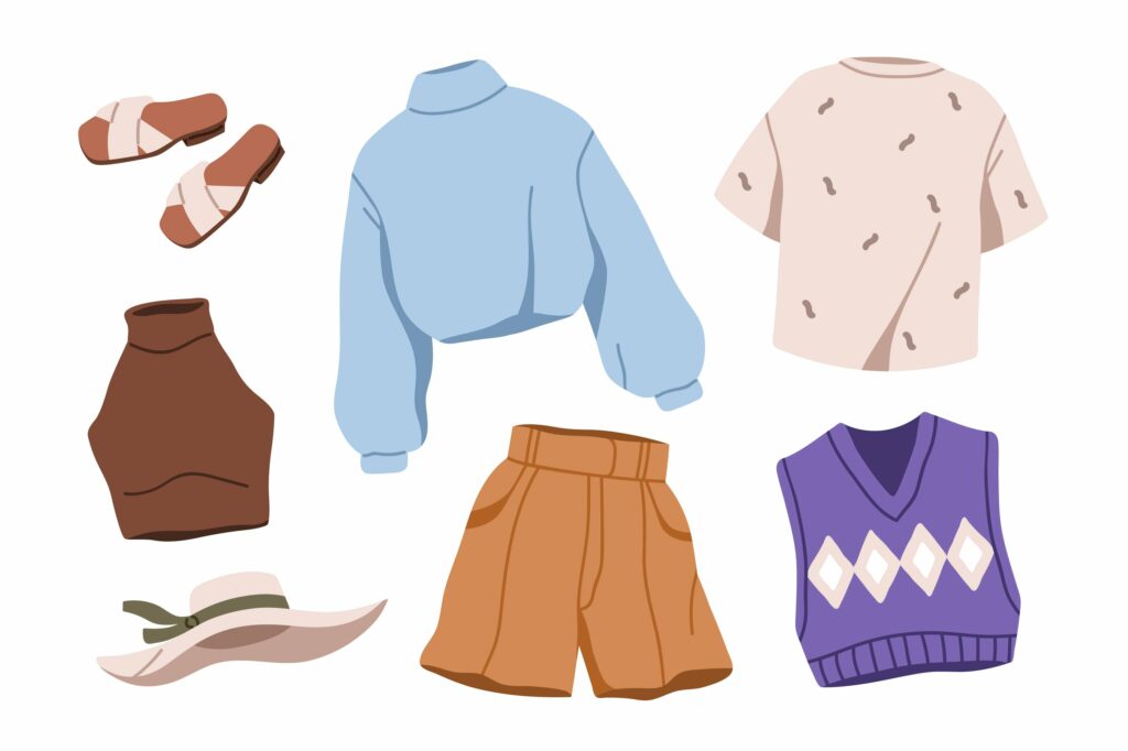 Fashion clothes & accessories set – MasterBundles