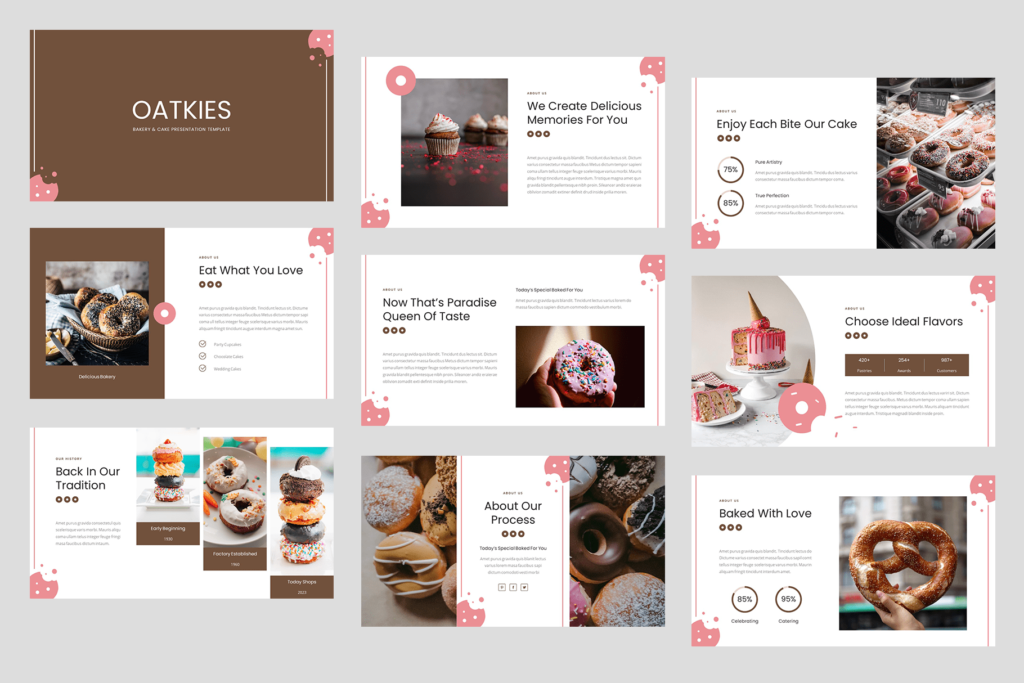 Oatkies - Bakery & Cake Shop PowerPoint Template - MasterBundles