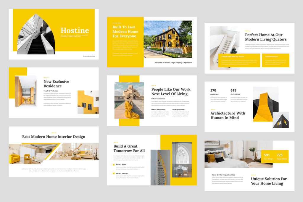 Hostate - Single Property & Apartment PowerPoint Template - MasterBundles