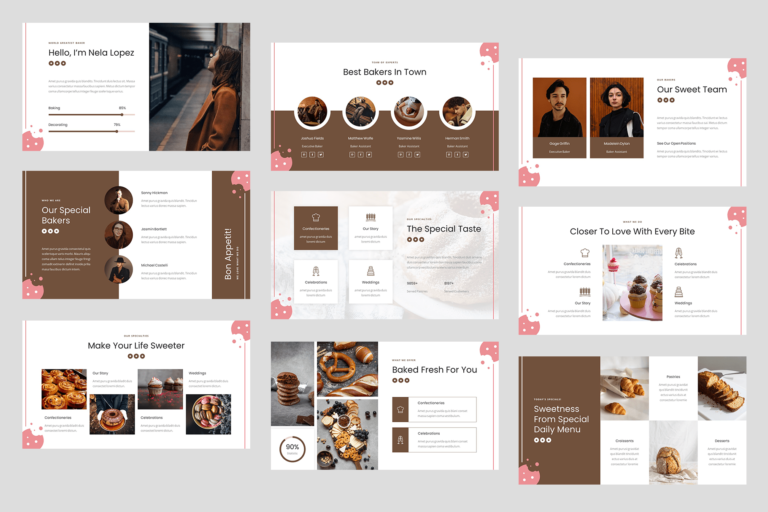 Oatkies - Bakery & Cake Shop PowerPoint Template - MasterBundles