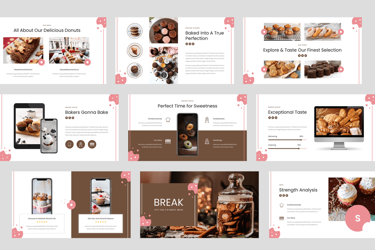 Oatkies - Bakery & Cake Shop Google Slides Template - MasterBundles