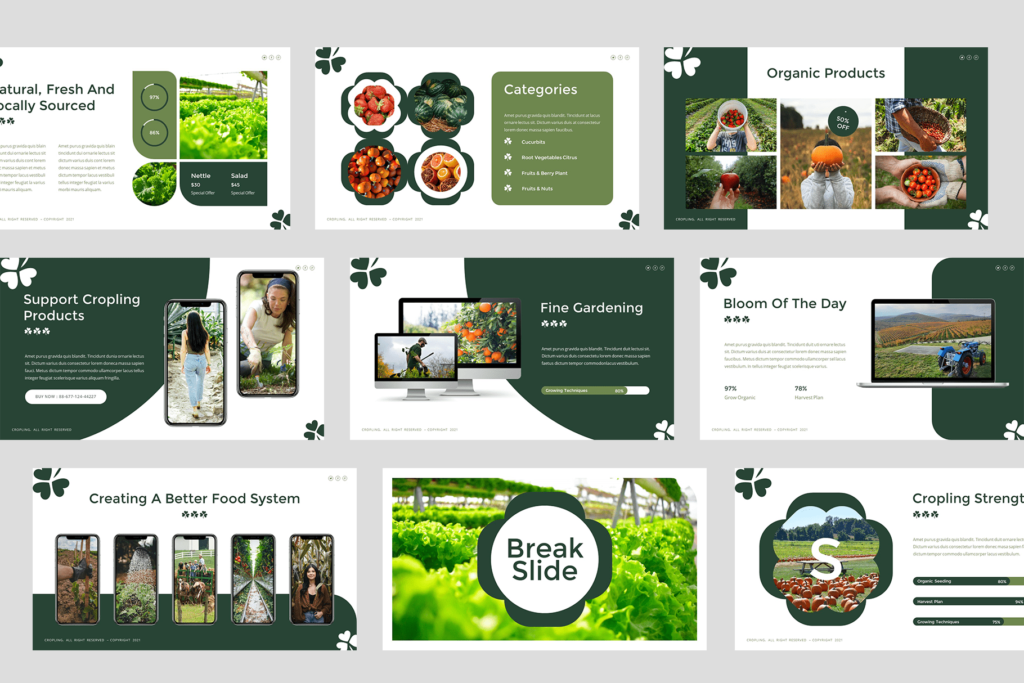 Cropling - Organic Farm & Agriculture Google Slides Template ...