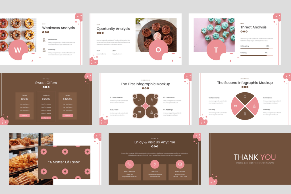 Oatkies - Bakery & Cake Shop Google Slides Template - MasterBundles