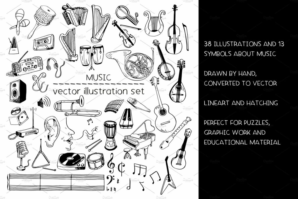 Music - vector illustrations – MasterBundles