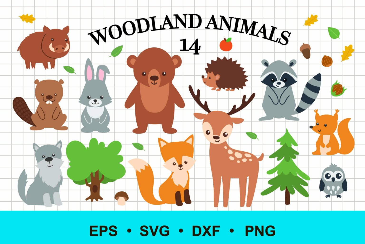 Woodland Animals Clip Art – MasterBundles