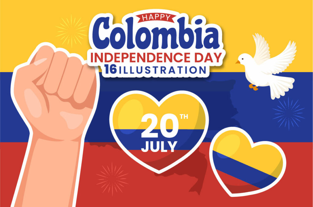16 Colombia Independence Day Illustration - MasterBundles