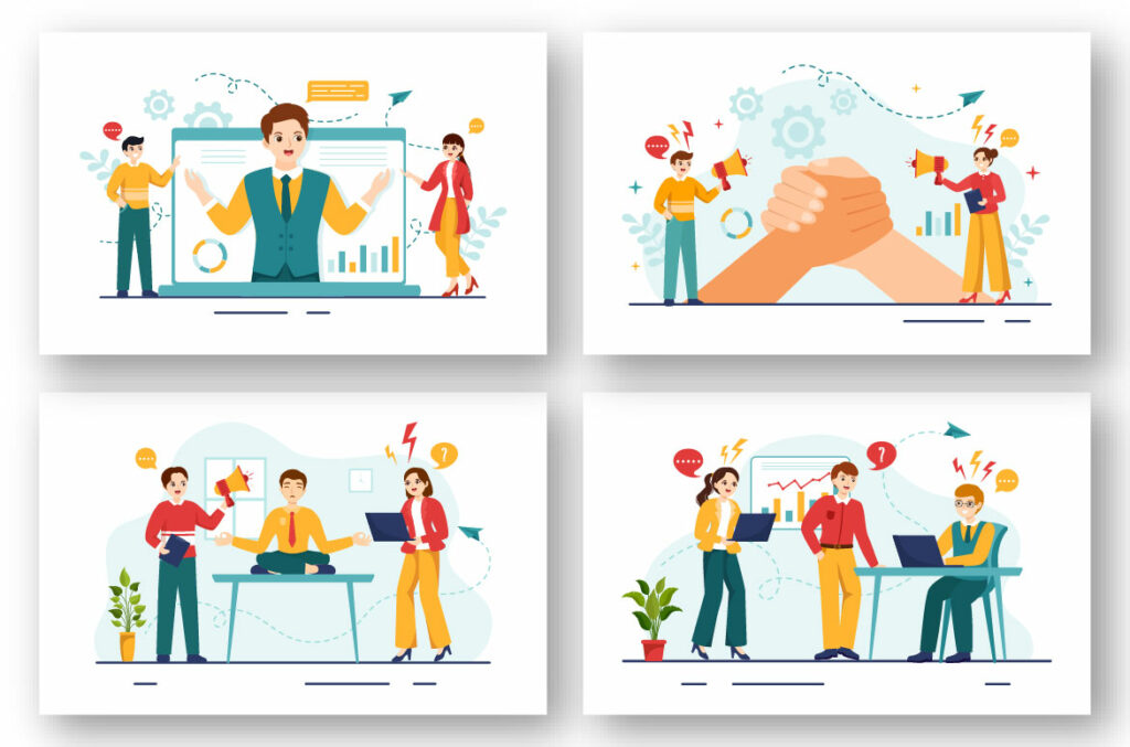 12 Conflict Resolution and Management Illustration - MasterBundles
