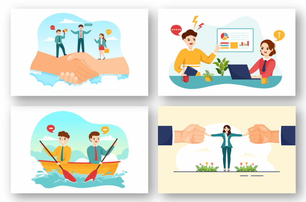 12 Conflict Resolution and Management Illustration - MasterBundles