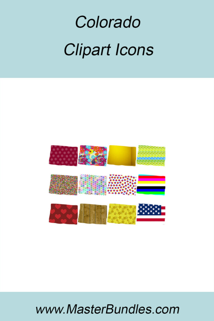 12 STYLISH COLORADO STATE CLIPART ICONS – MasterBundles