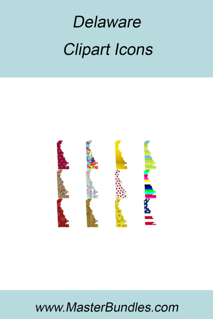 12 STYLISH DELAWARE STATE CLIPART ICONS - MasterBundles