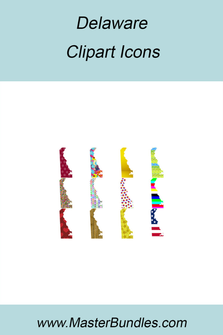12 STYLISH DELAWARE STATE CLIPART ICONS - MasterBundles
