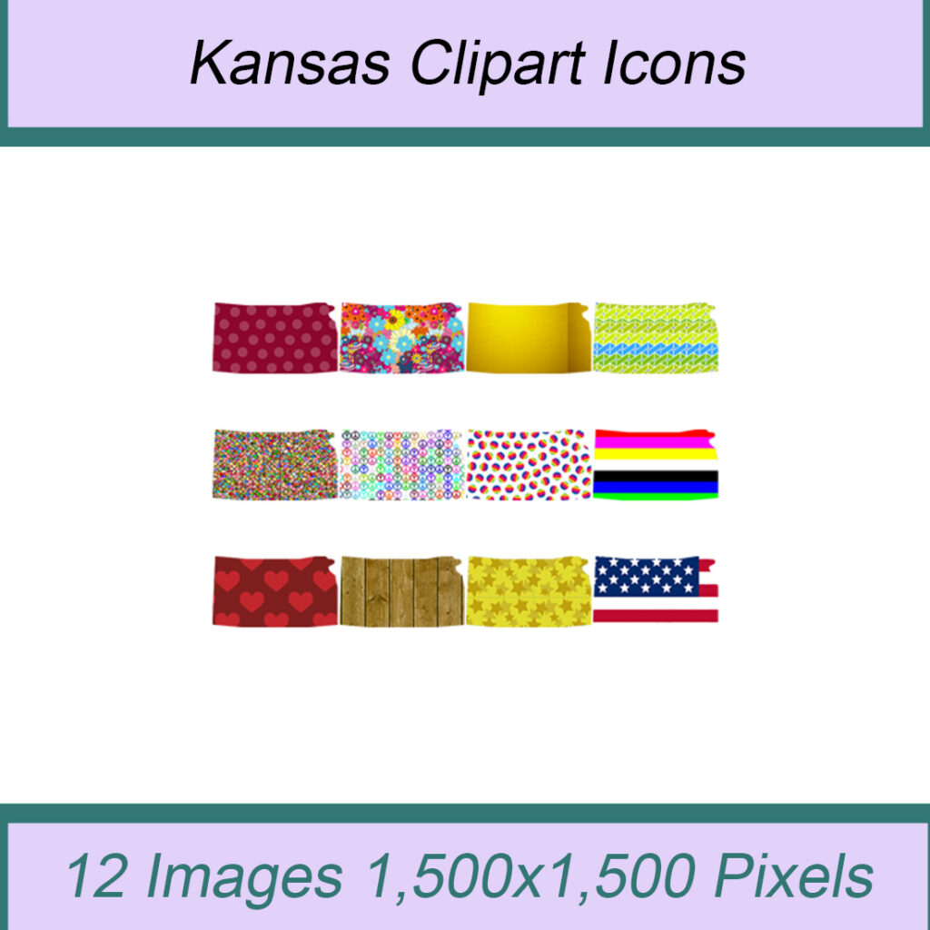 12 STYLISH KANSAS STATE CLIPART ICONS - MasterBundles