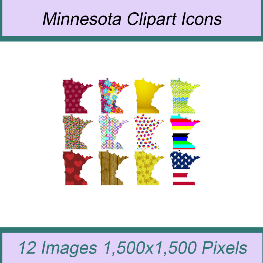 12 STYLISH MINNESOTA STATE CLIPART ICONS - MasterBundles