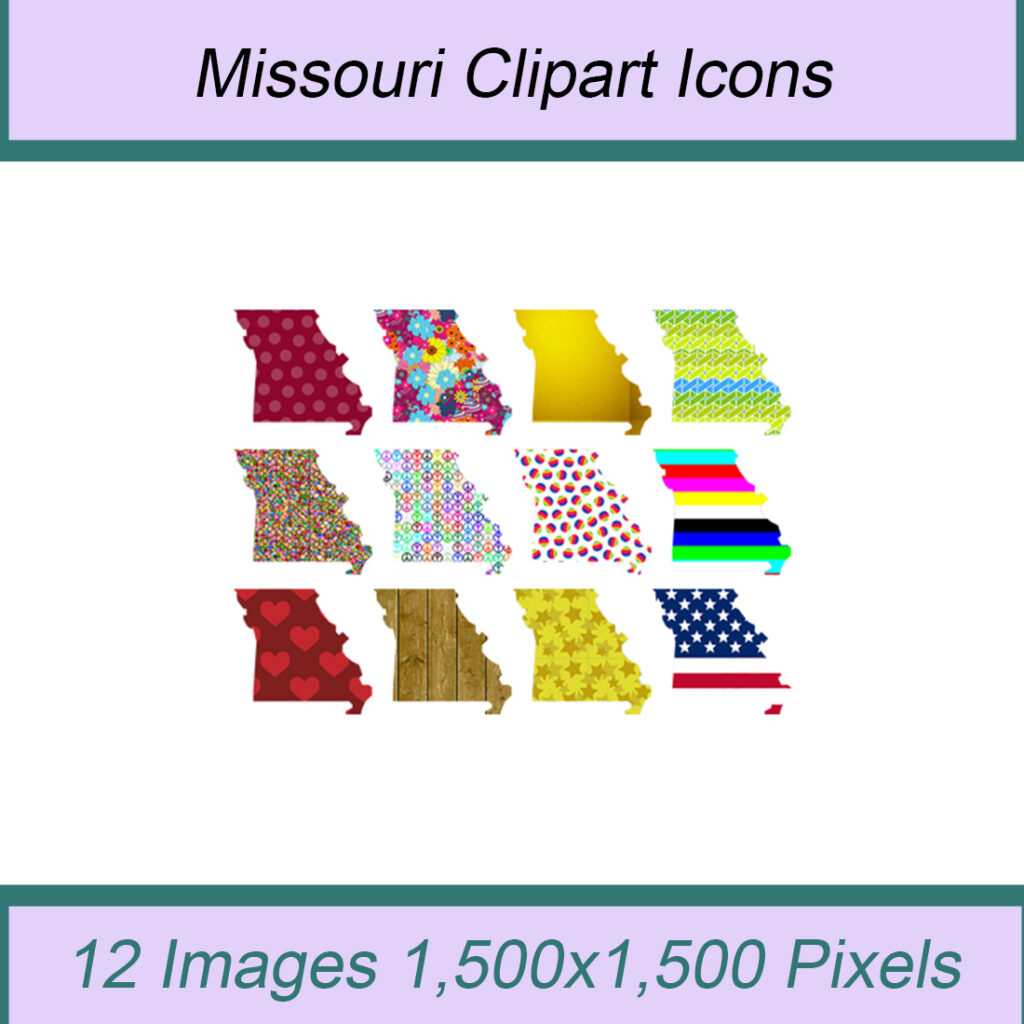 12 STYLISH MISSOURI STATE CLIPART ICONS - MasterBundles
