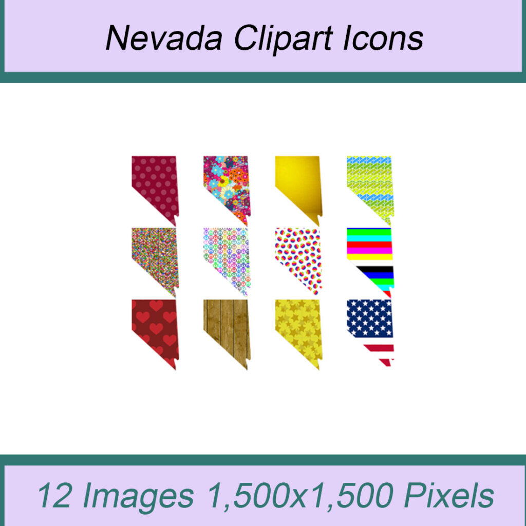12 STYLISH NEVADA STATE CLIPART ICONS - MasterBundles