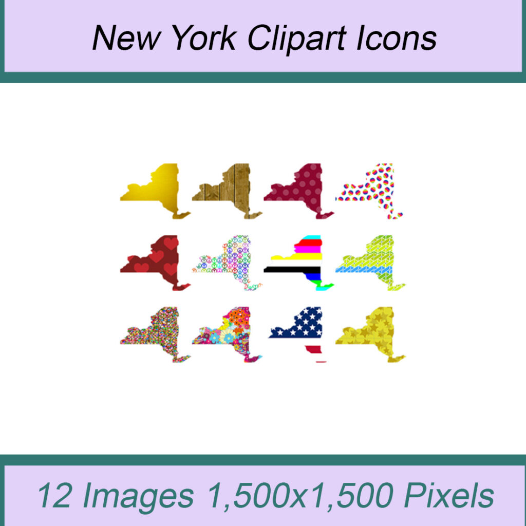 12 STYLISH NEW YORK STATE CLIPART ICONS - MasterBundles