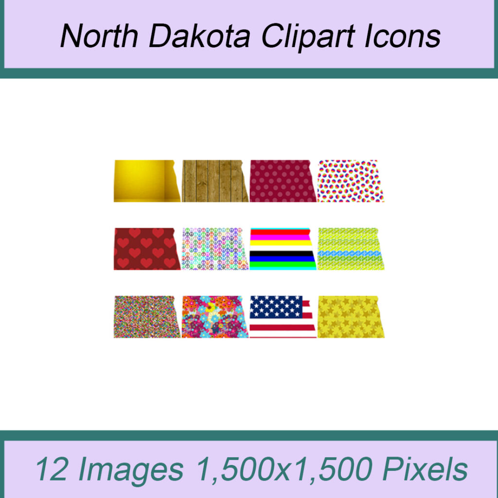 12 STYLISH NORTH DAKOTA STATE CLIPART ICONS - MasterBundles