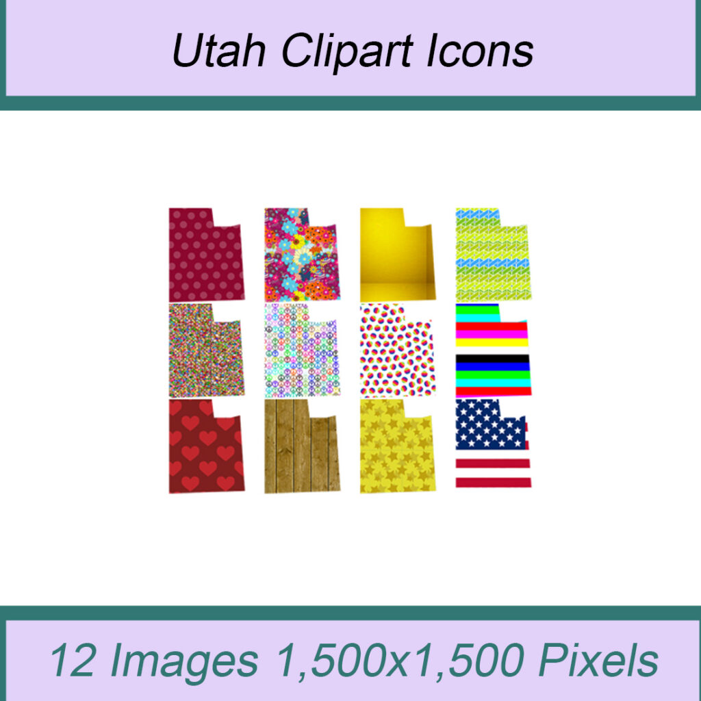 12 STYLISH UTAH STATE CLIPART ICONS - MasterBundles
