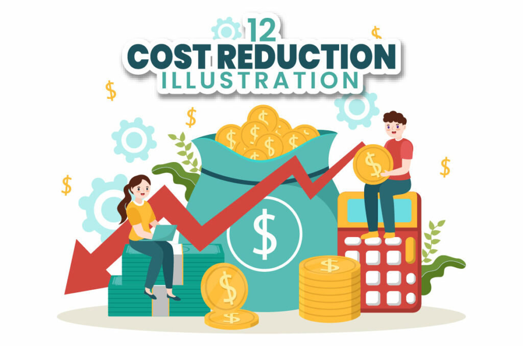 12 Cost Reduction Business Illustration - MasterBundles
