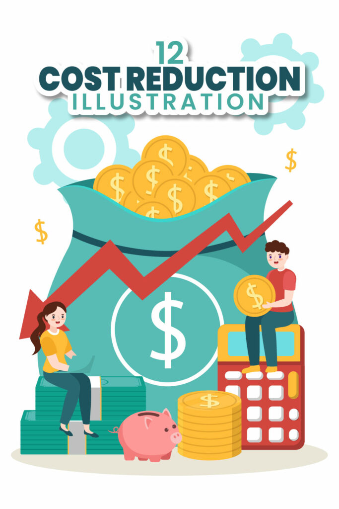 12 Cost Reduction Business Illustration - MasterBundles