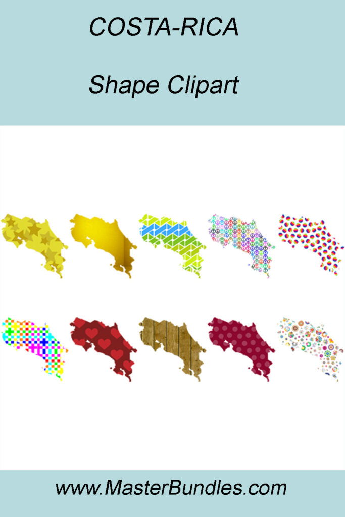 COSTA-RICA SHAPE CLIPART ICONS - MasterBundles