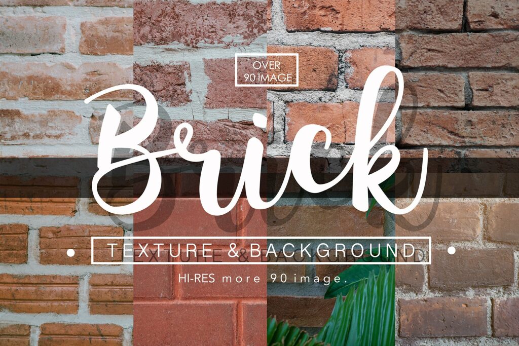 +90 Brick texture background – MasterBundles