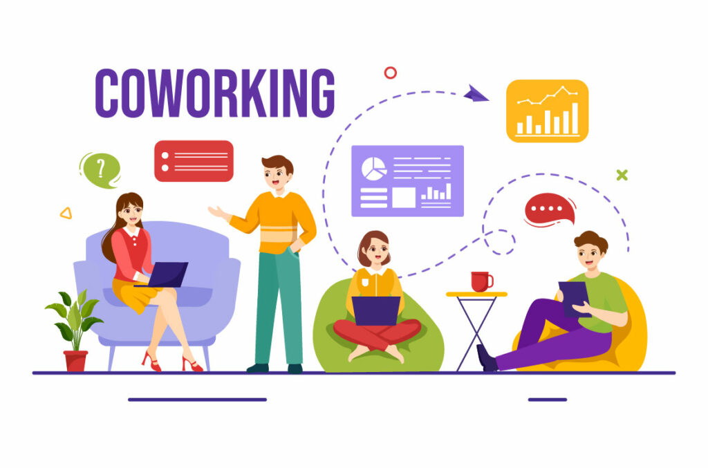15 Coworking Business Illustration - MasterBundles
