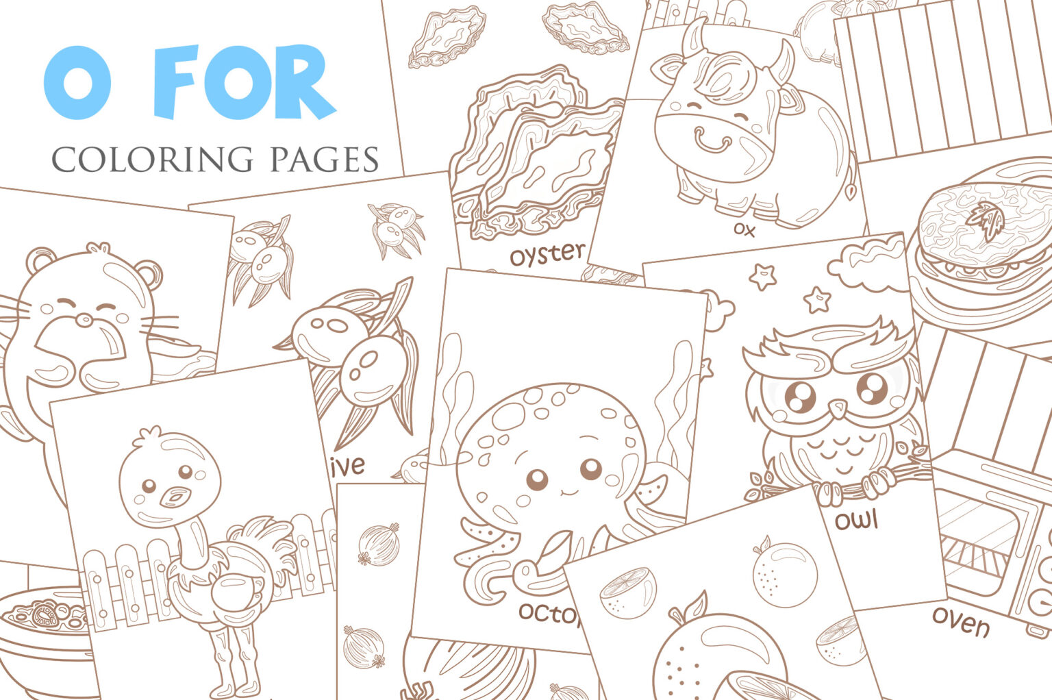 Alphabet O For Vocabulary School Letter Reading Writing Font Study ...