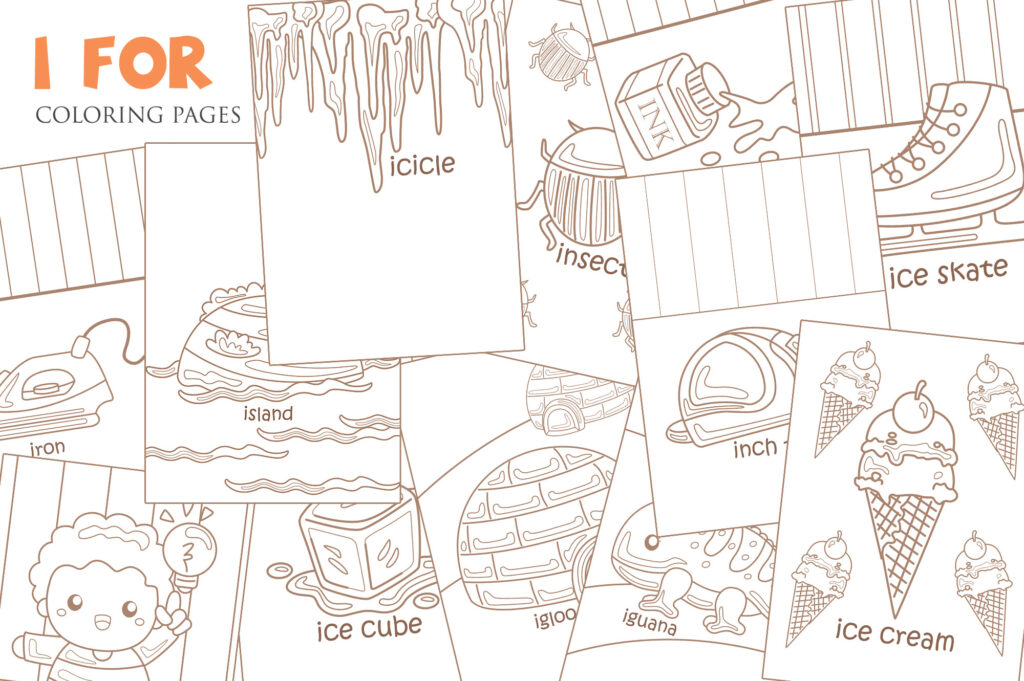 Alphabet I For Vocabulary School Letter Reading Writing Font Study ...