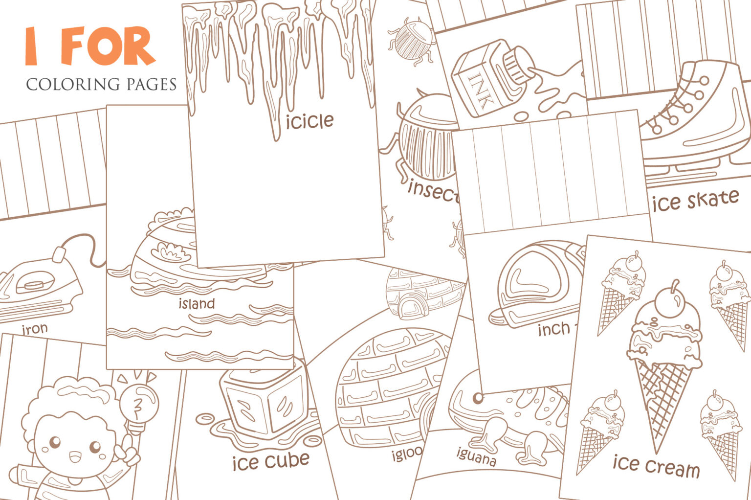 Alphabet I For Vocabulary School Letter Reading Writing Font Study ...