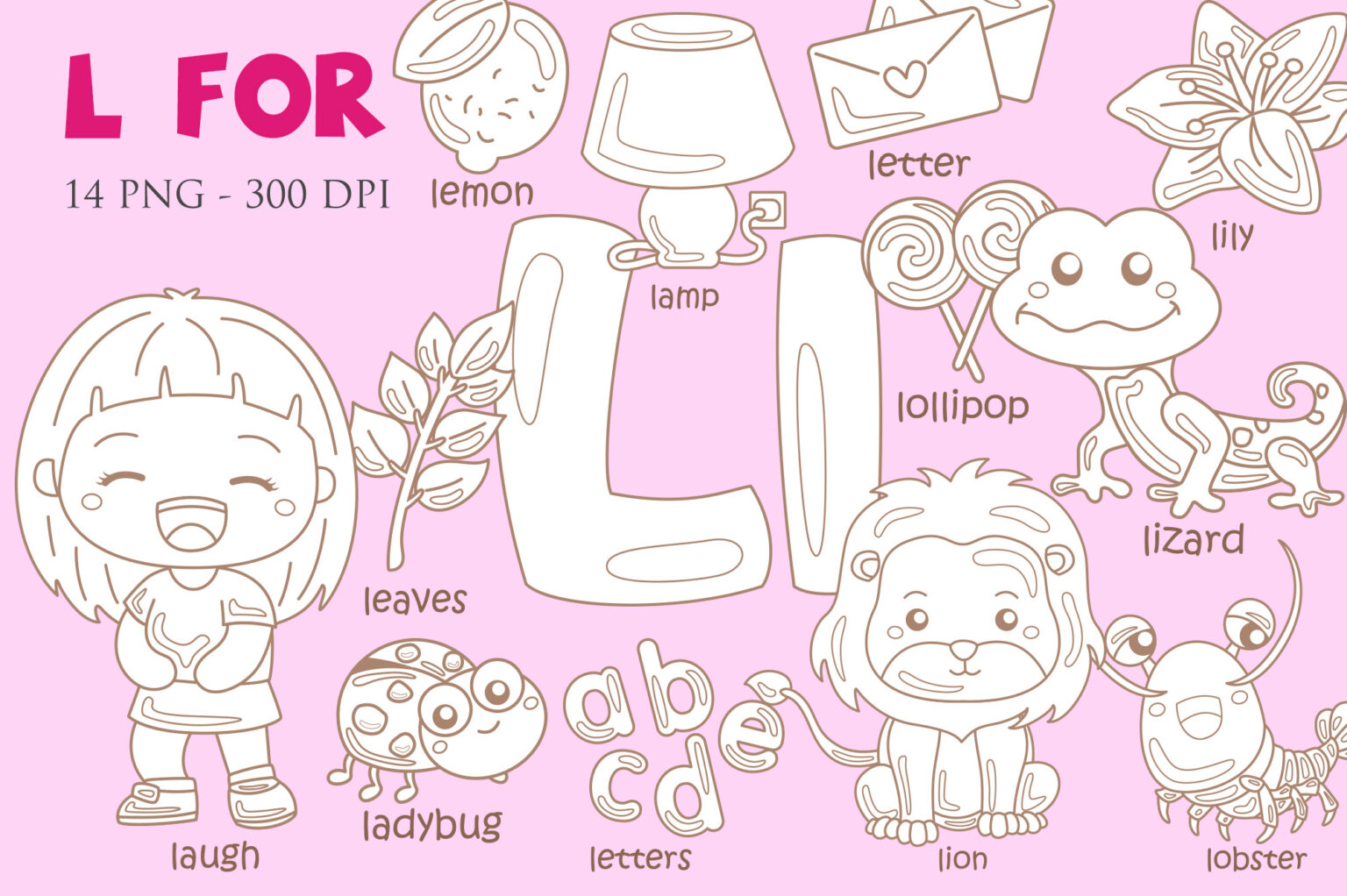 Alphabet L For Vocabulary School Letter Reading Writing Font Study ...