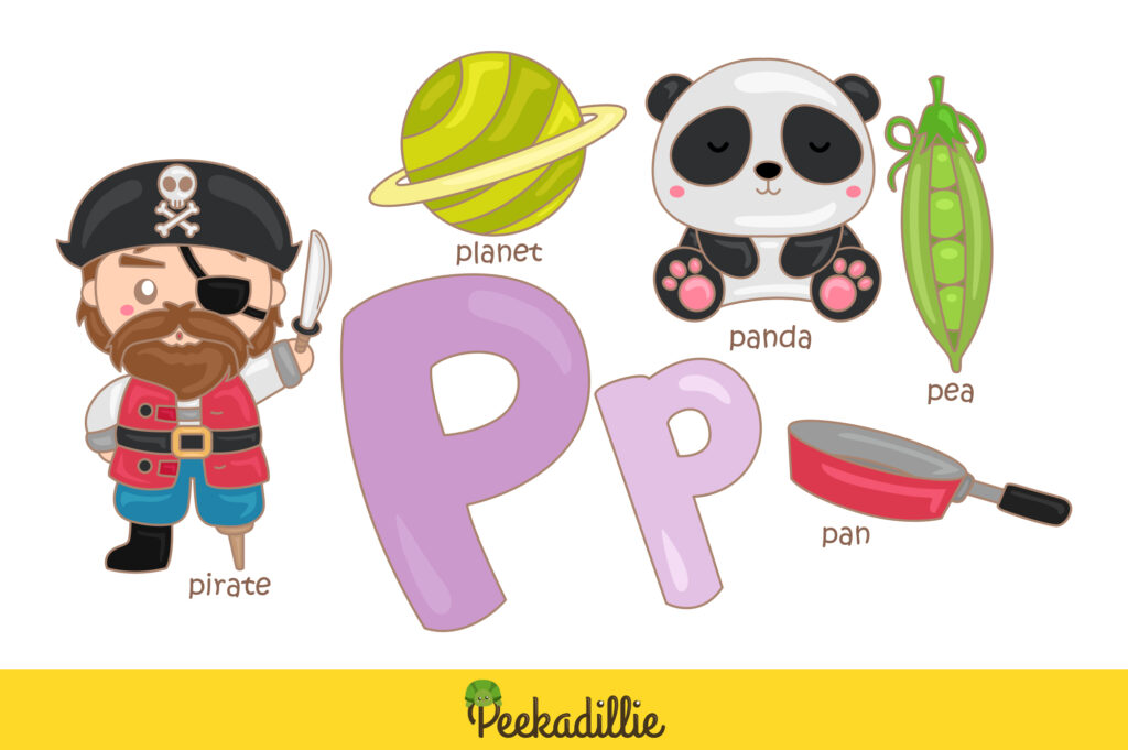 Alphabet P For Vocabulary School Letter Reading Writing Font Study ...