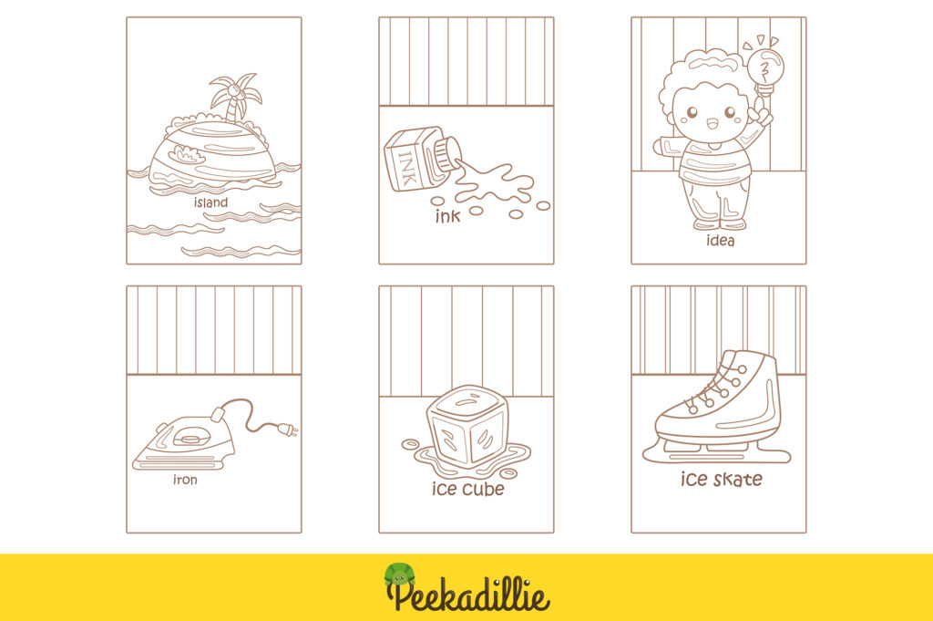 Alphabet I For Vocabulary School Letter Reading Writing Font Study ...