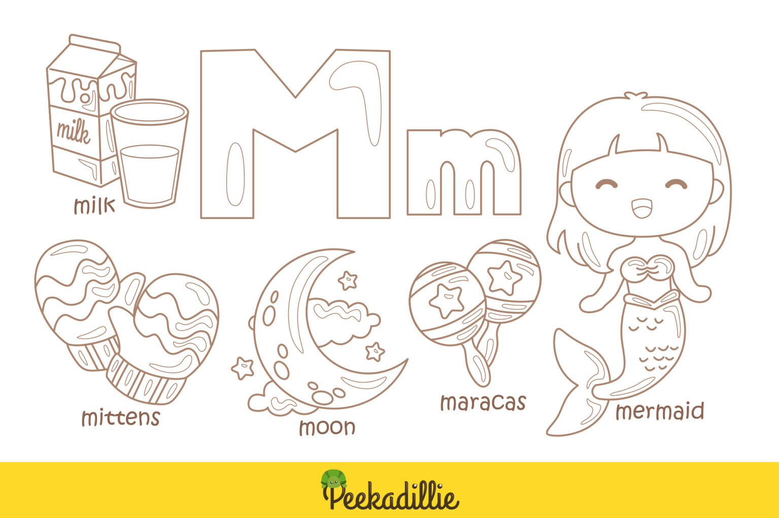 Alphabet M For Vocabulary School Letter Reading Writing Font Study ...