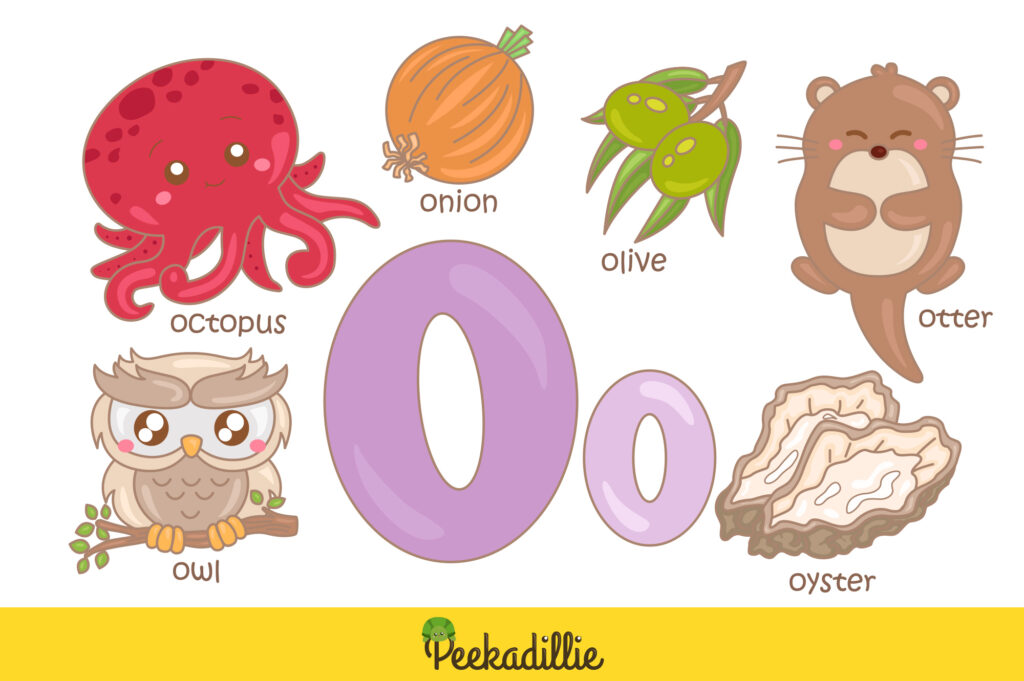 Alphabet O For Vocabulary School Letter Reading Writing Font Study ...