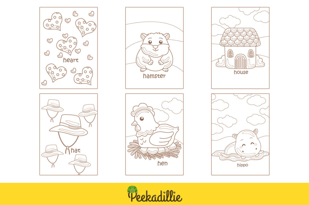 Alphabet H For Vocabulary School Letter Reading Writing Font Study ...