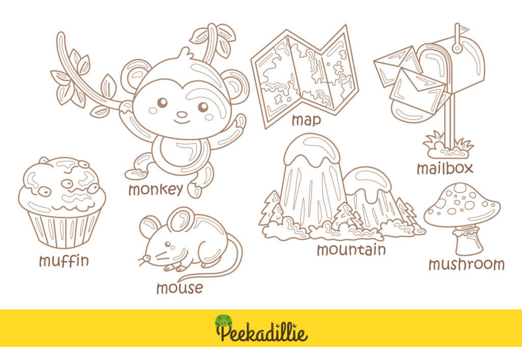 Alphabet M For Vocabulary School Letter Reading Writing Font Study ...