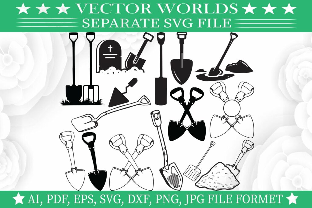 Shovel Svg, Miner, Garden Tool Svg – MasterBundles