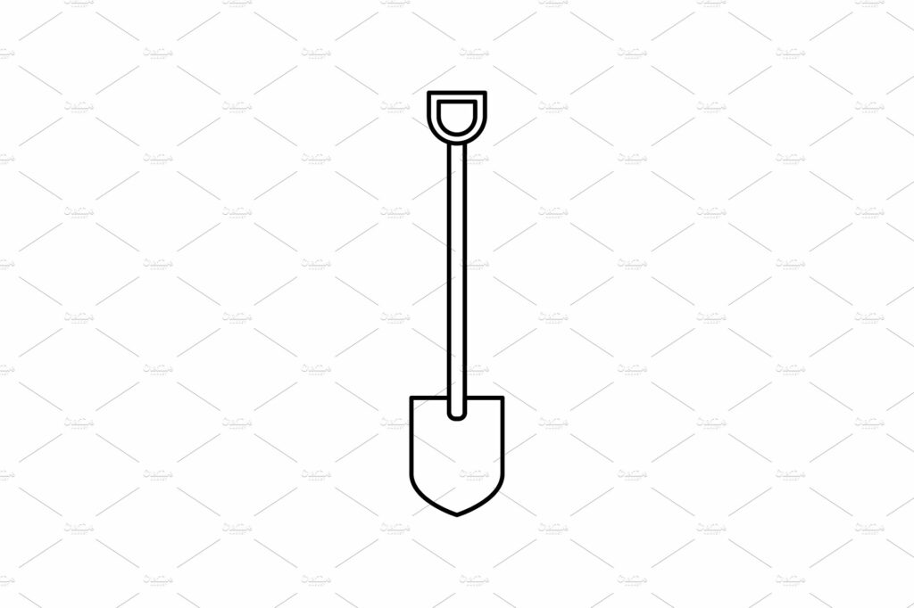 Shovel outline, line Icon Vector – MasterBundles